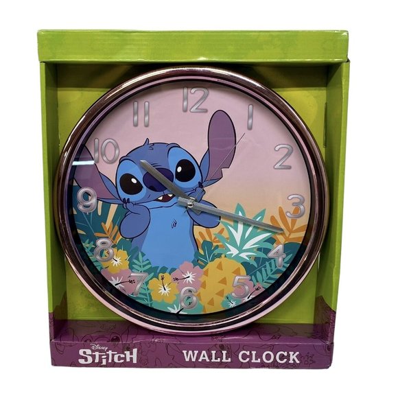 Disney | Wall Decor | Disney Stitch Hit The Waves 2 Wall Clock Analog ...